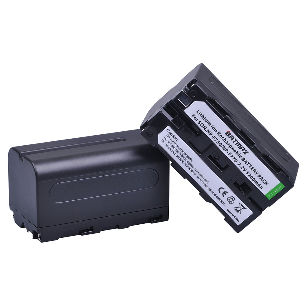 Bateria Batmax NP-F750 F770 Li-Ion 7.2V 5.200mAh para Iluminador LED - Backup Equipamentos
