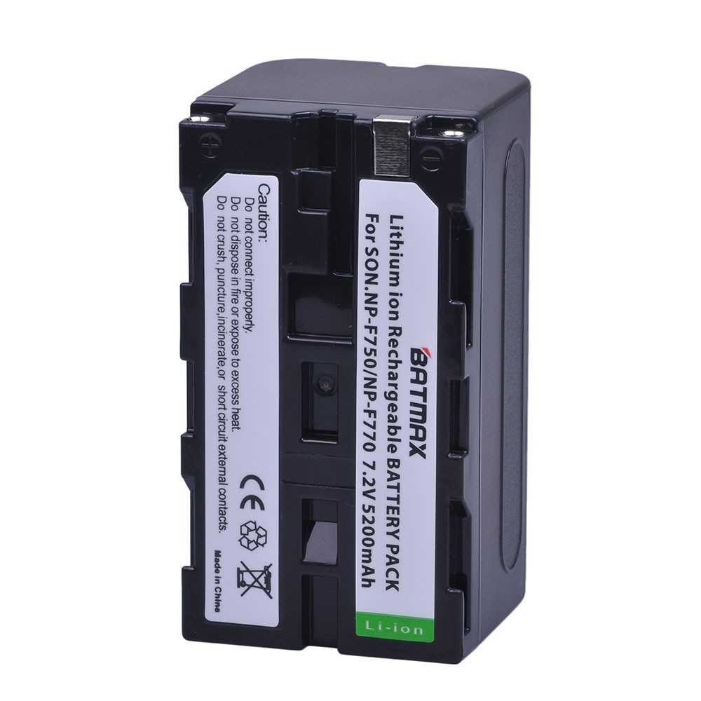Bateria Batmax NP-F750 F770 Li-Ion 7.2V 5.200mAh para Iluminador LED - Backup Equipamentos