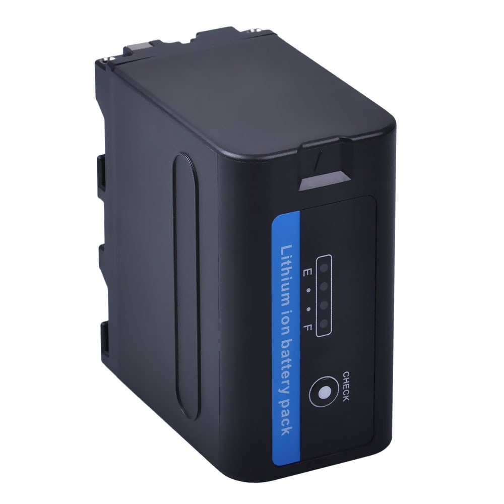 Bateria DuraPro NP-F970 F960 Li-Ion 7.2V 7.800mAh c Indicador de Carga - Backup Equipamentos
