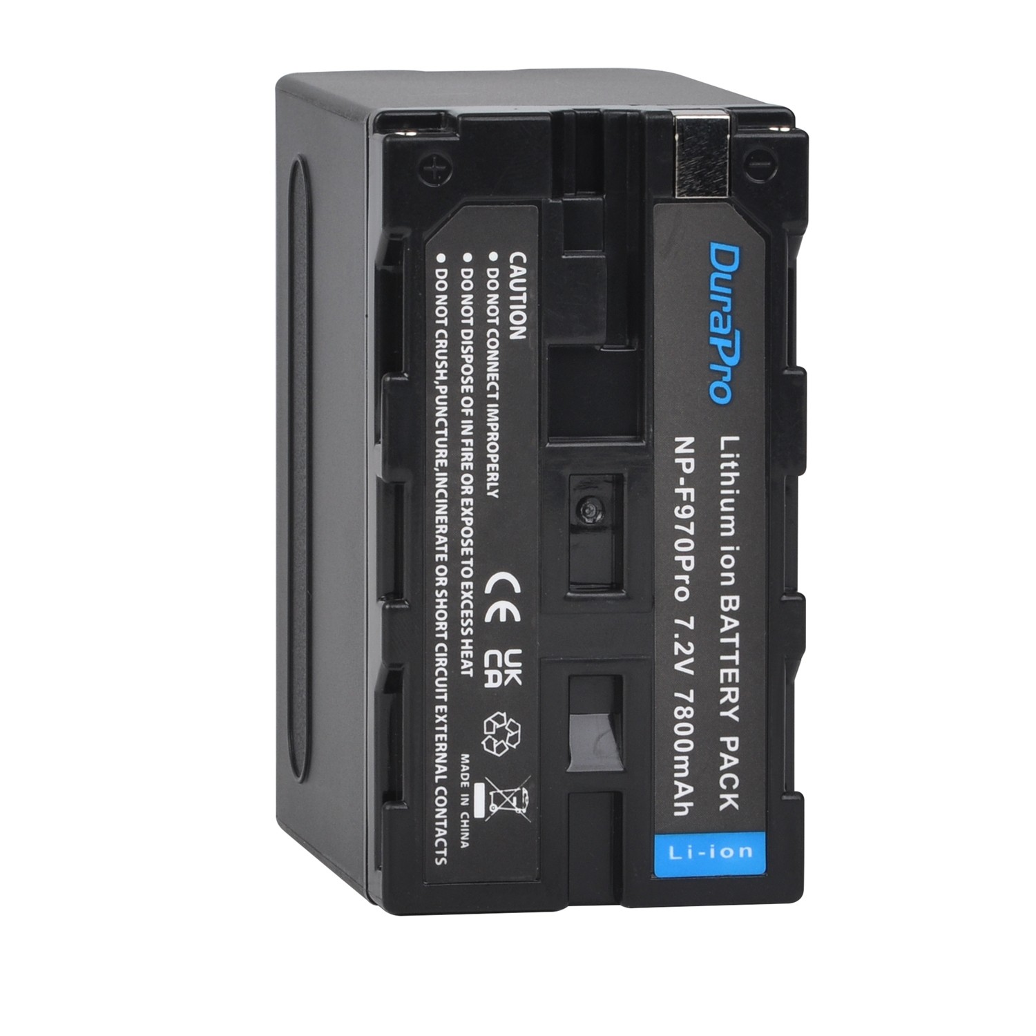 Bateria DuraPro NP-F970 F960 Li-Ion 7.2V 7.800mAh c Indicador de Carga - Backup Equipamentos