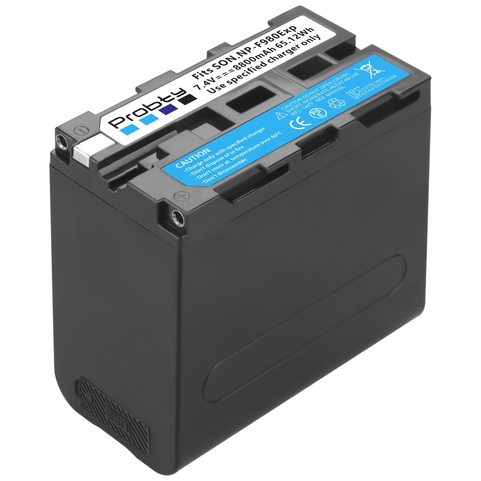 Bateria Probty NP-F980 F970 F960 Li-Ion 7.4V 8.800mAh com Portas - Backup Equipamentos