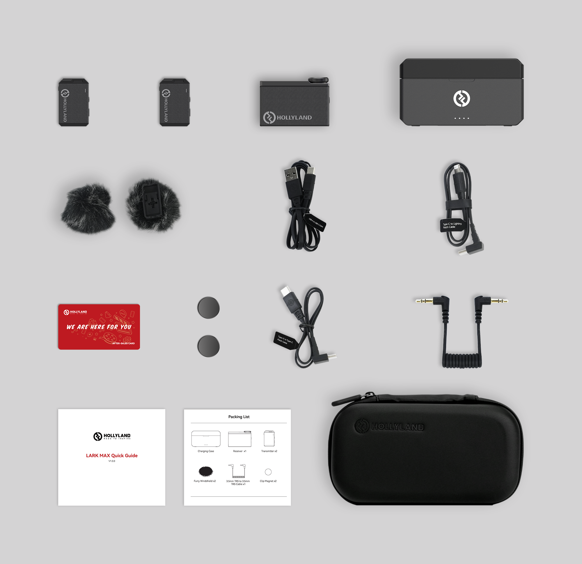 Hollyland LARK MAX Duo Sistema de Microfone sem Fio Compacto Duplo - Backup Equipamentos