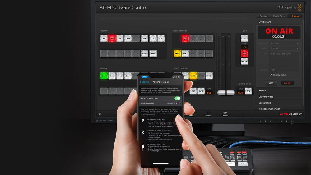 Mesa Switcher Blackmagic Design ATEM Mini Extreme ISO - Backup Equipamentos