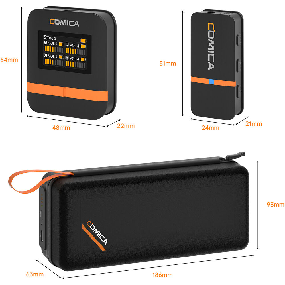 Comica Vimo Q Mini Sistema de Microfone sem Fio Quádruplo - Backup ...