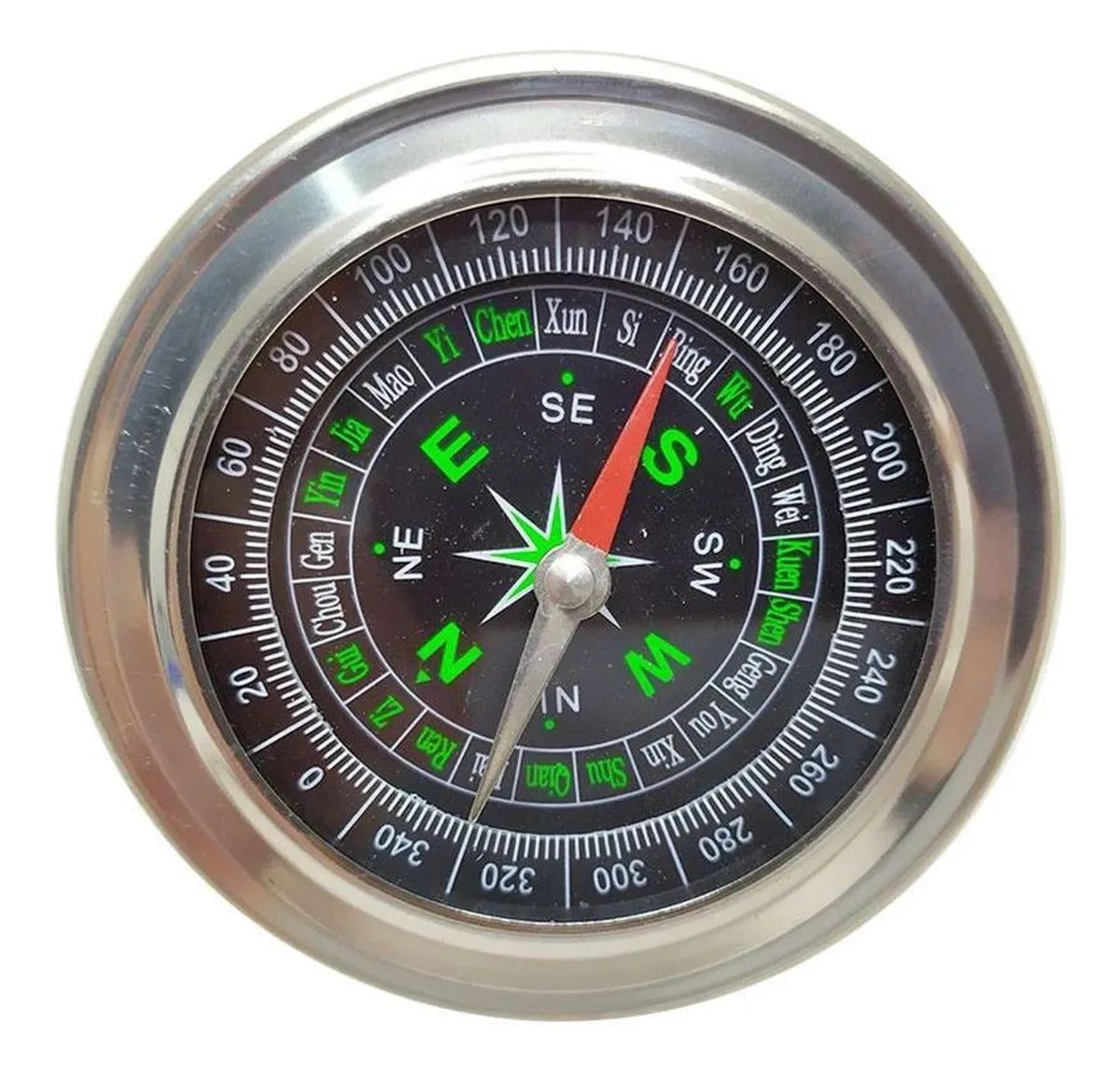 Bússola Profissional Metal Bolso Camping Caça Trilha Pesca - Febre do Aço