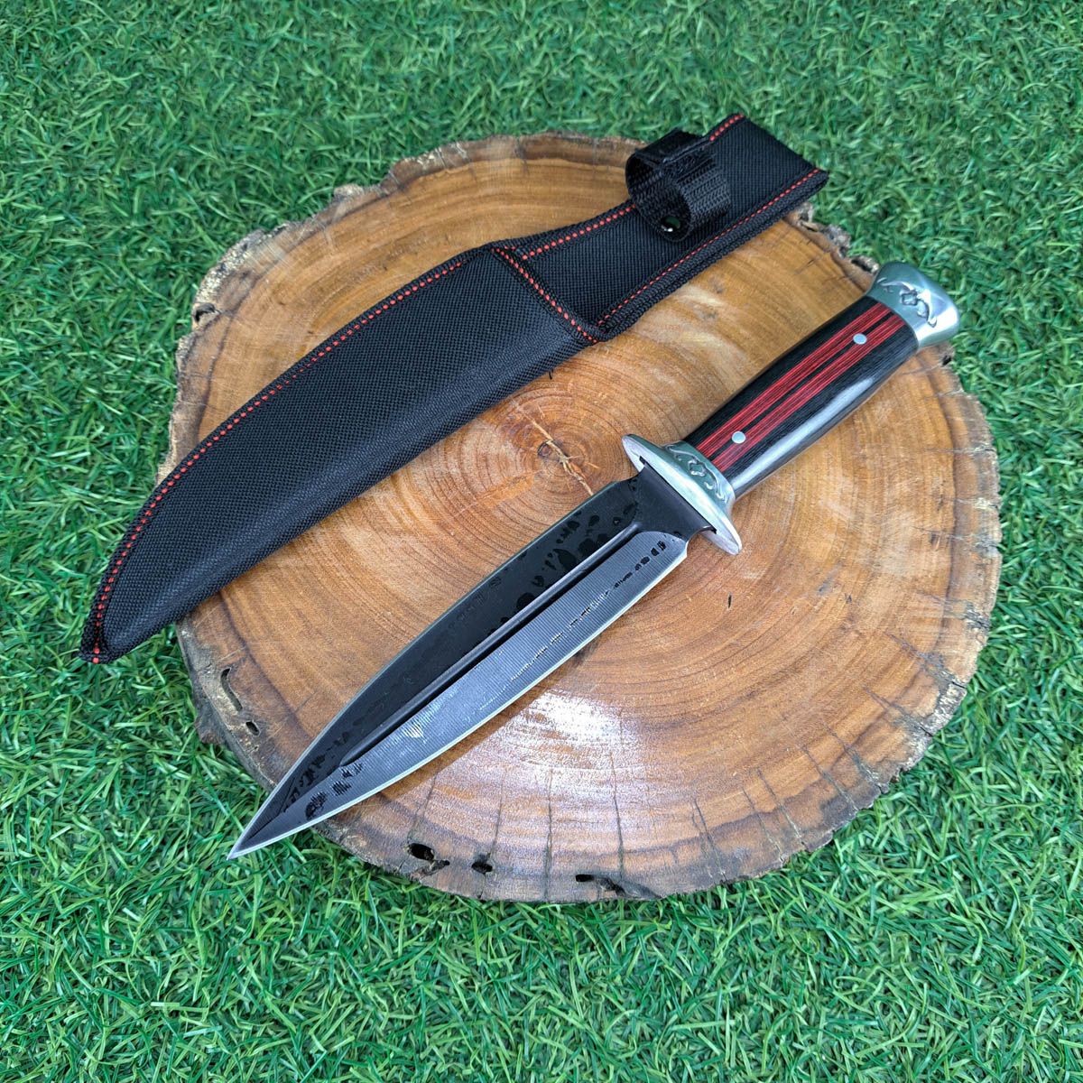 Faca Faca de Dois Gumes Bainha Nylon - Febre do Aço