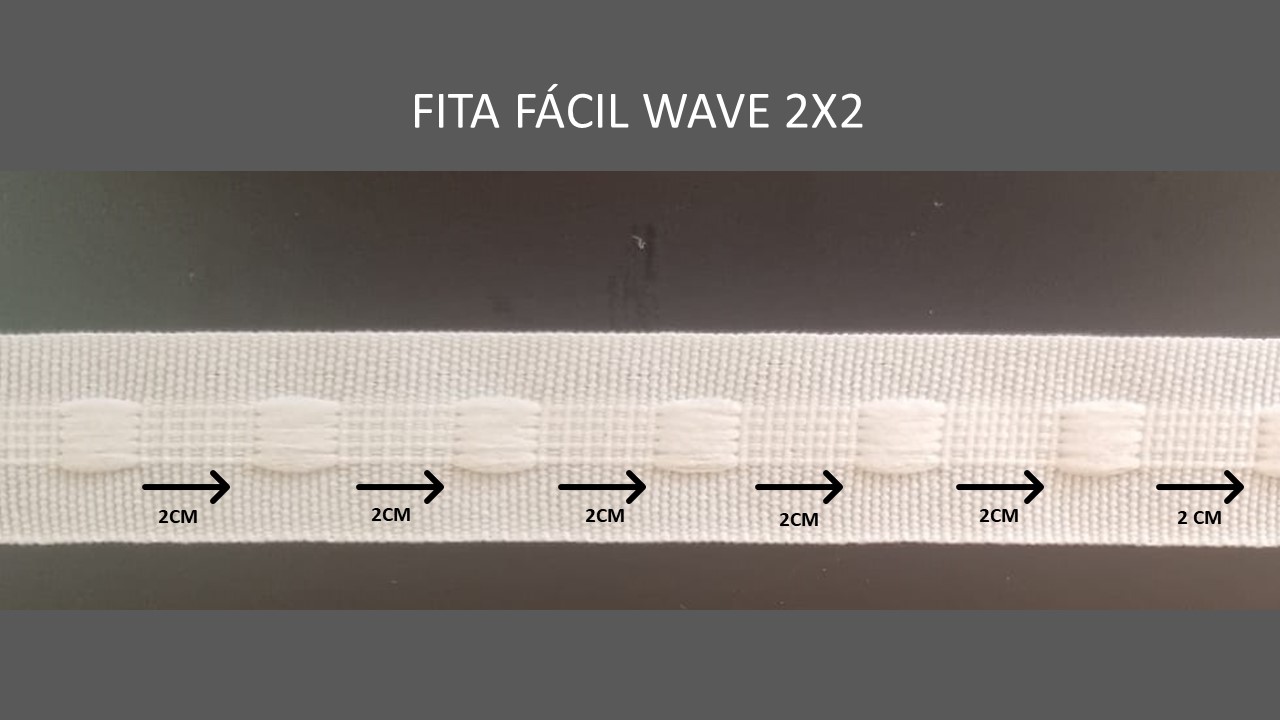 FITA FÁCIL 2X2 - CORTINA WAVE - UNIVERSAL - ROLO COM 50 METROS ...