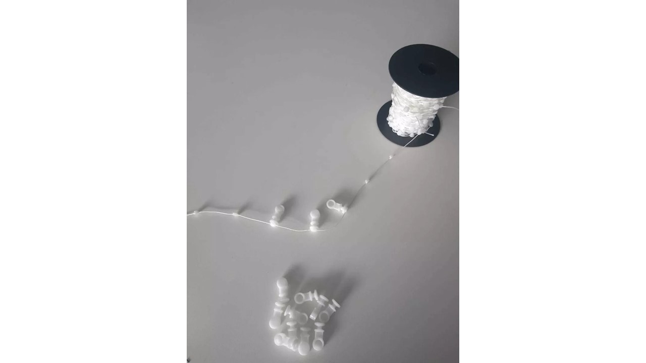 CORDÃO LIMITADOR WAVE - 5X5 - BRANCO - ROLO COM 50 METROS - Decorando Já