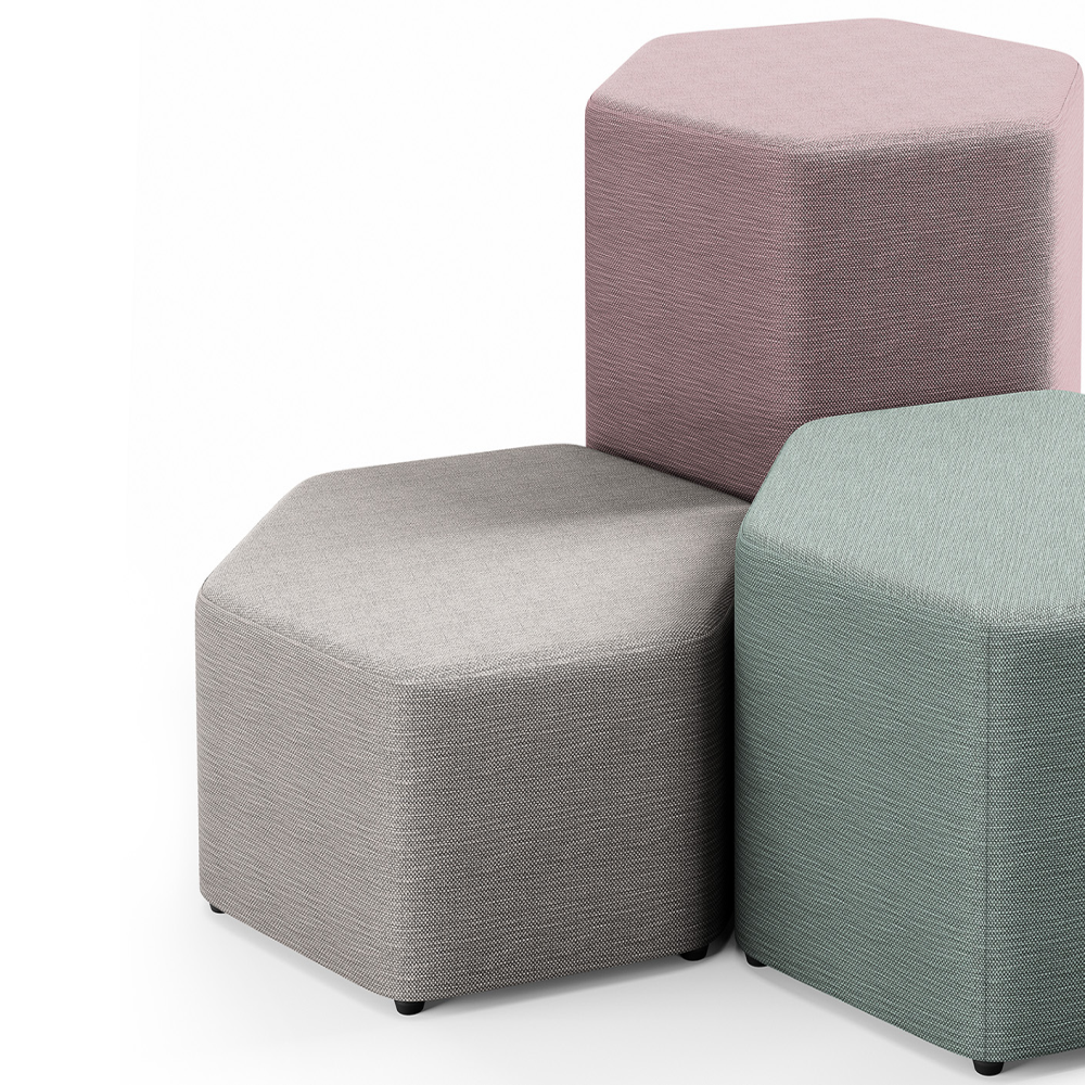 Puff Hexagonal Baixo Cavaletti Fun 36635 - Forty Móveis Corporativos