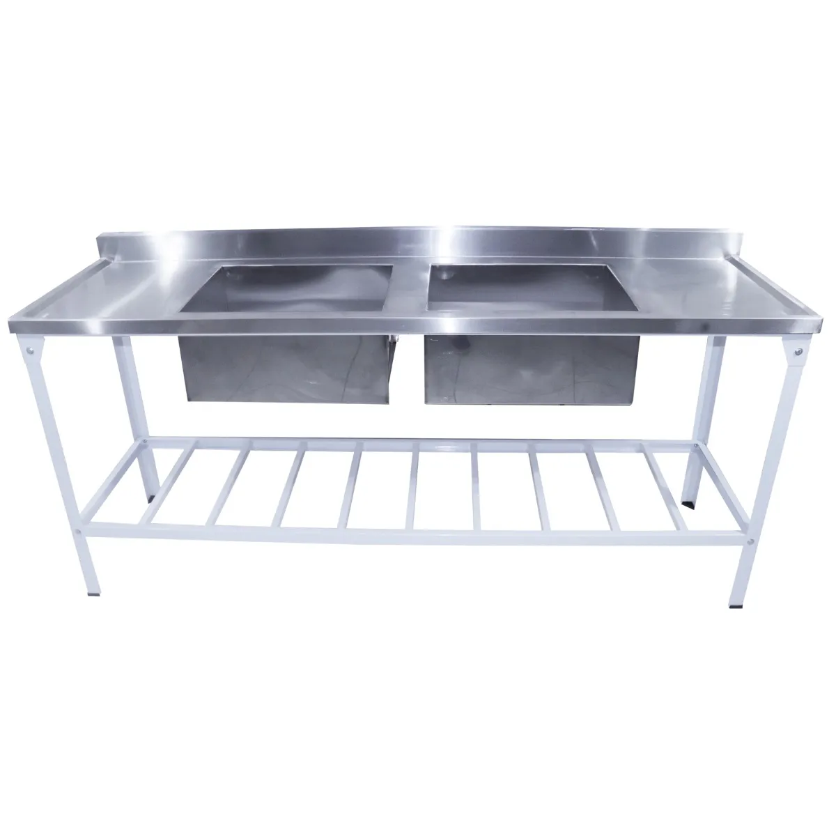 PIA TAMPO INOX 190X55CM INNAL COM 2 CUBA - Balanceiro