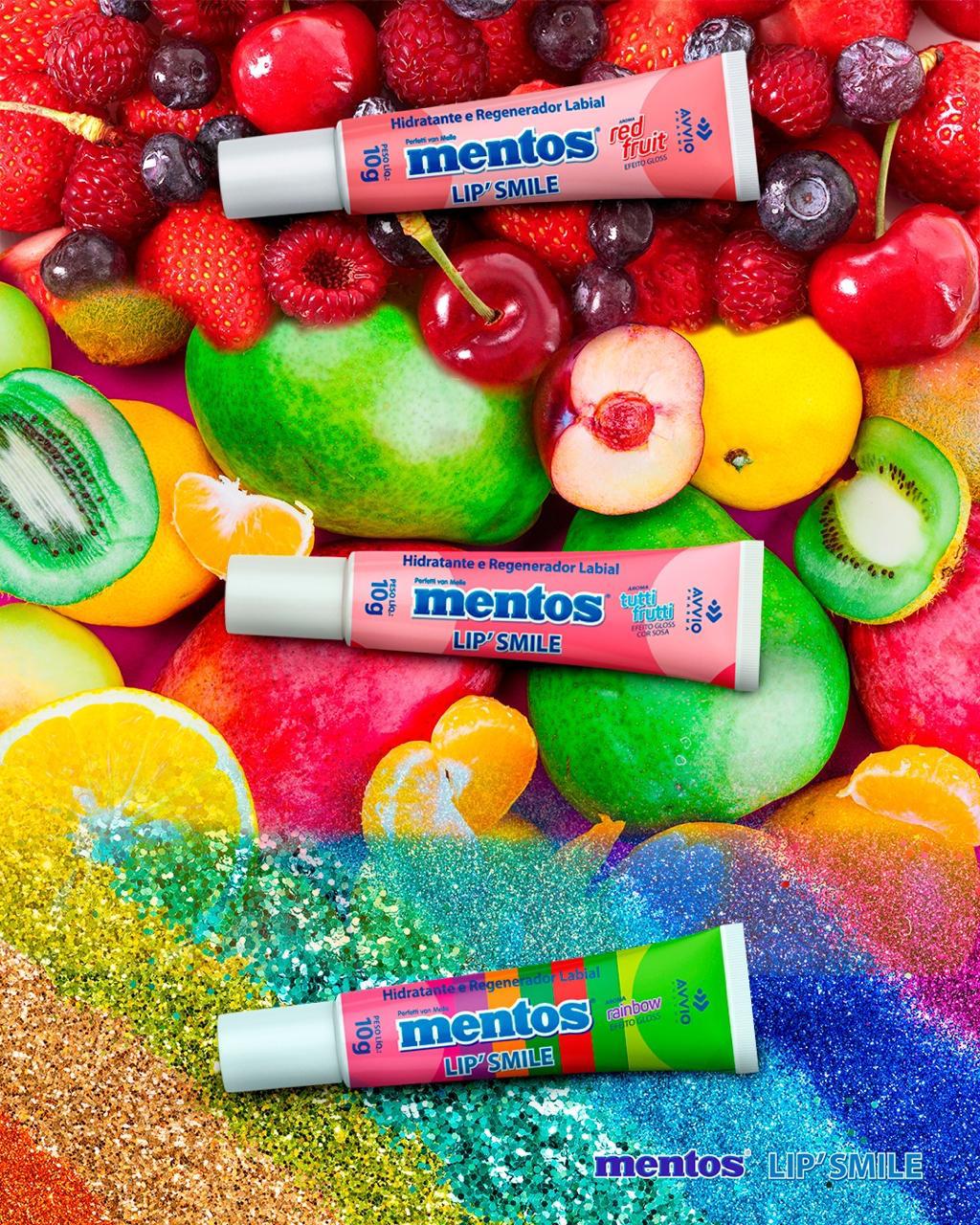 Hidratante e Regenerador Labial Mentos Lip Smile Tutti Frutti 10g | Me ...