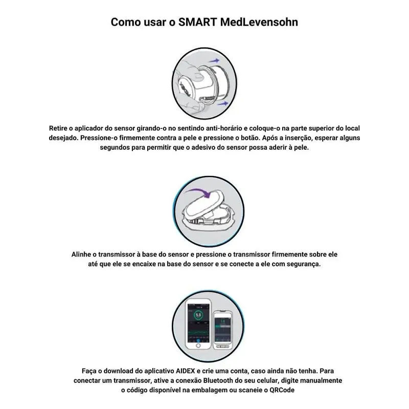 Sensor de Glicose Smart Medlevensohn com Aplicador - Go.Forever - Sua ...