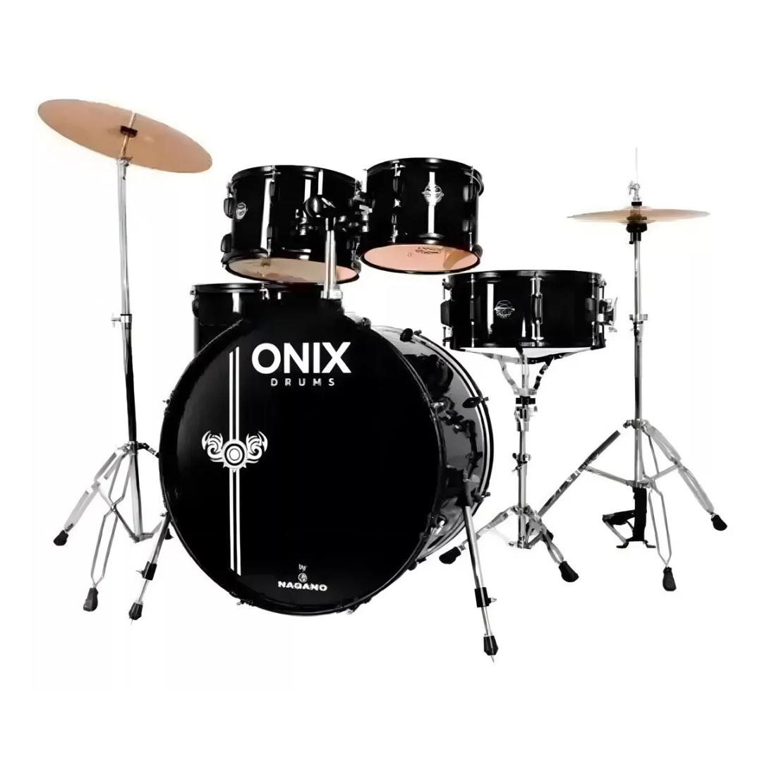 Bateria Acustica Onix Smart 22" ABK Completa Banco Pratos - Armazém do ...