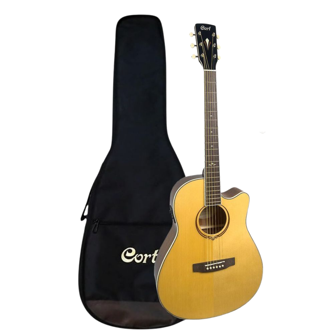 Violão Cort Eletroacústico MJ Mfdx Natural C/Capa - Armazém Do Músico ...