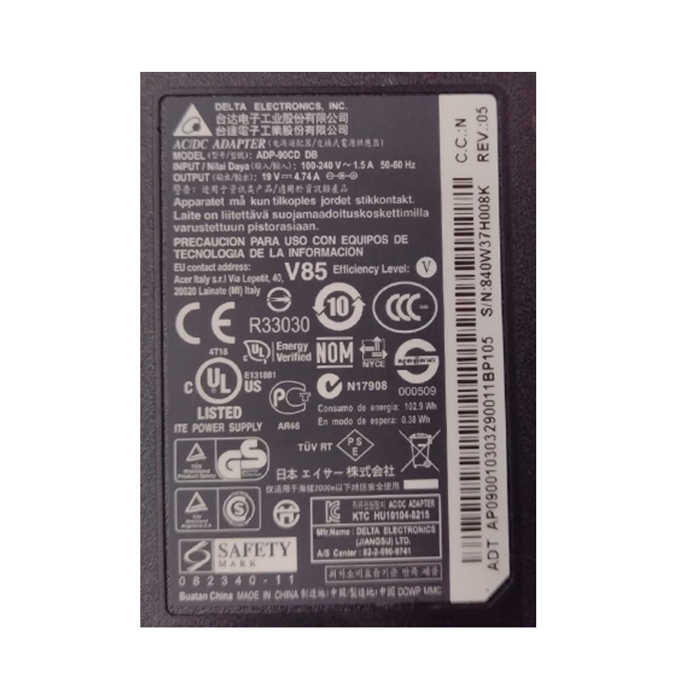 Fonte Carregador Delta Adp-90cd 90W 19V 4.74A Bivolt - Seven ...