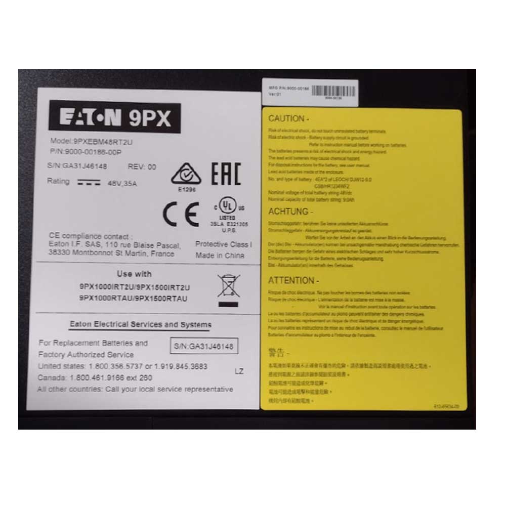 Módulo de Bateria Estendida Eaton 9PX (EBM), 48V, Rack/torre, 2U ...