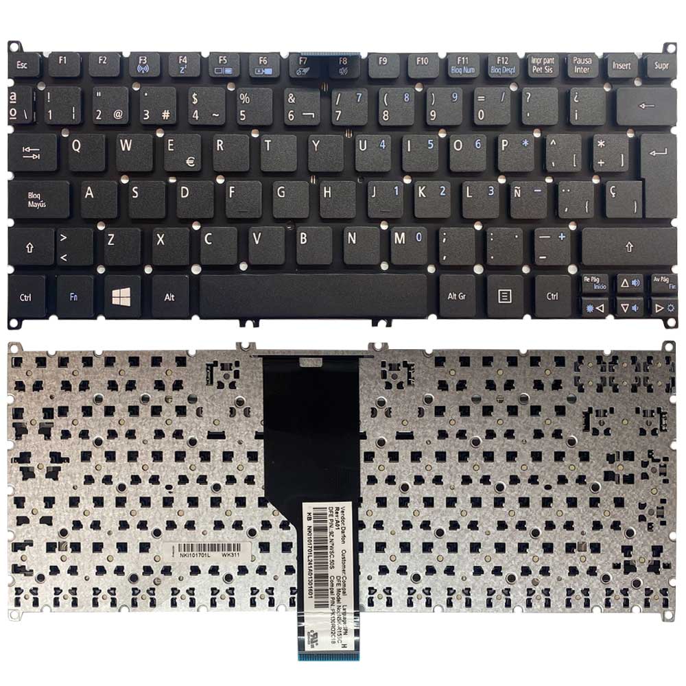 Teclado Notebook Acer Aspire S3 Series NSK-R15SC Espanhol - Seven ...