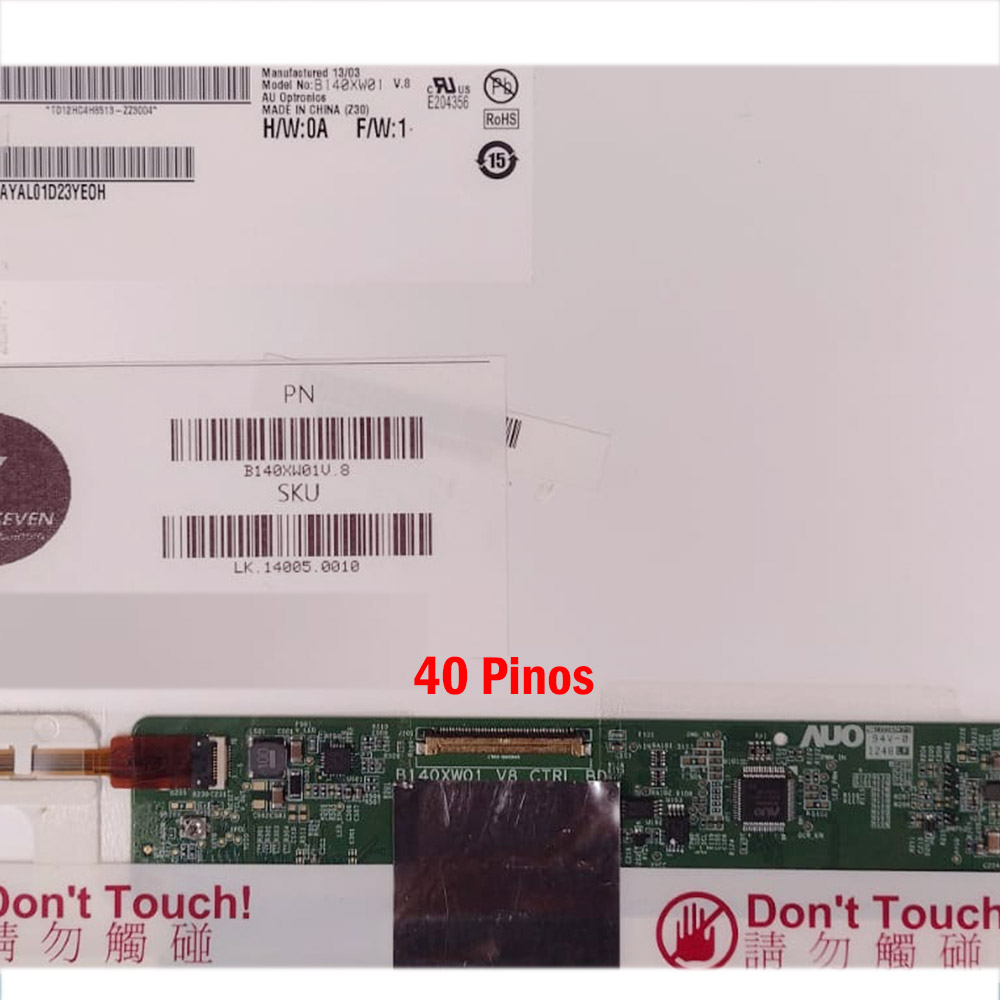 Tela Para Notebook 14 Polegadas 40 Pinos B140xw01 V.8 - Seven ...