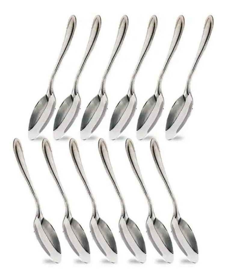 Kit 12 Colheres Cafe Chá 10cm Inox Bar Restaurante Sobremesa - Seven ...