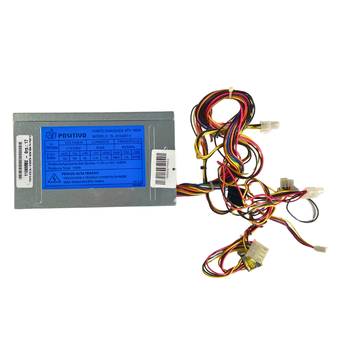 Fonte Chaveada Atx Positivo Model: Sl-8150btx 24p 150w - Seven ...