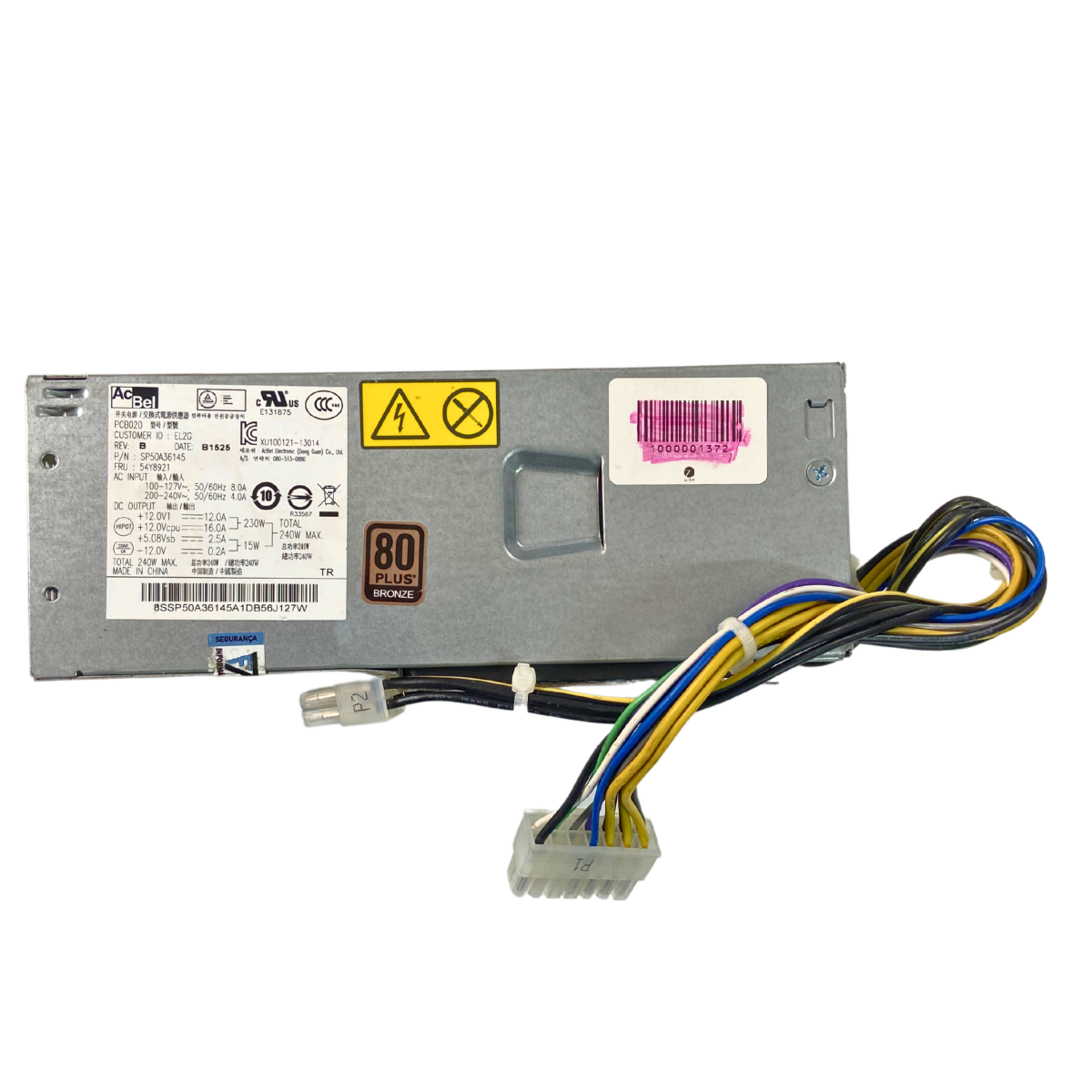 Fonte Acbel Pcb020 240w 14 Pinos Sp50a36145 54y8921 Lenovo - Seven ...