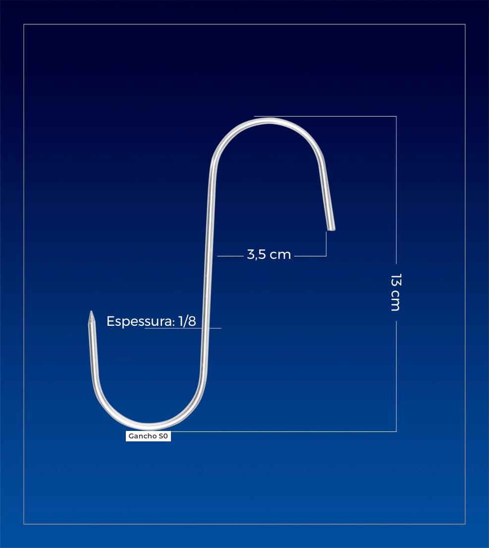 GANCHOS INOX/ESTANHADO/ALUMÍNIO - PICELLI - Praloja Equipamentos para ...