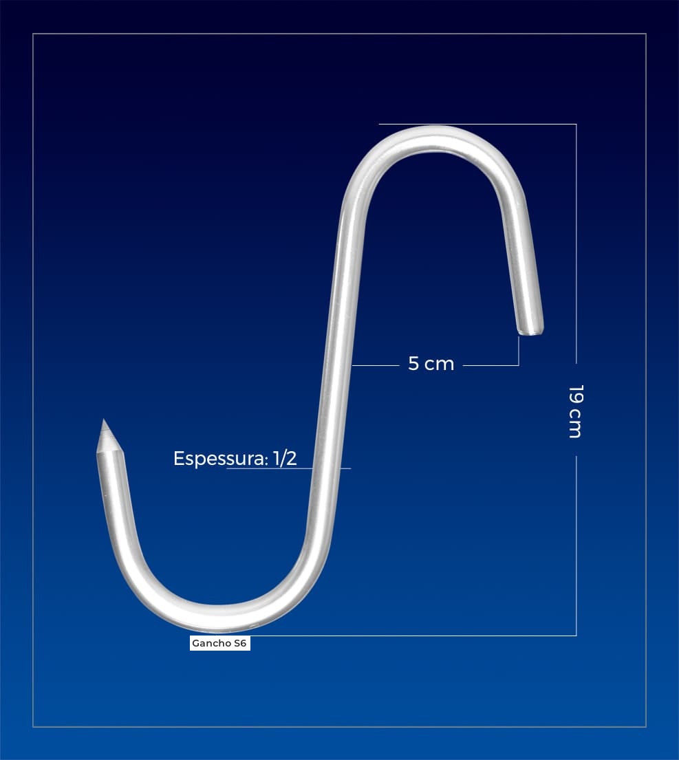 GANCHOS INOX/ESTANHADO/ALUMÍNIO - PICELLI - Praloja Equipamentos para ...
