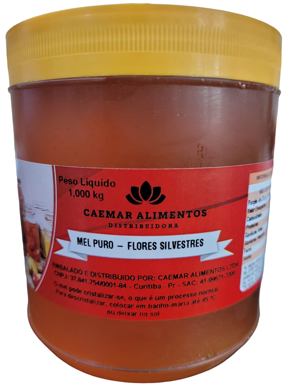 Mel Puro 100% Natural sem Conservantes - 1 kg - Caemar Alimentos