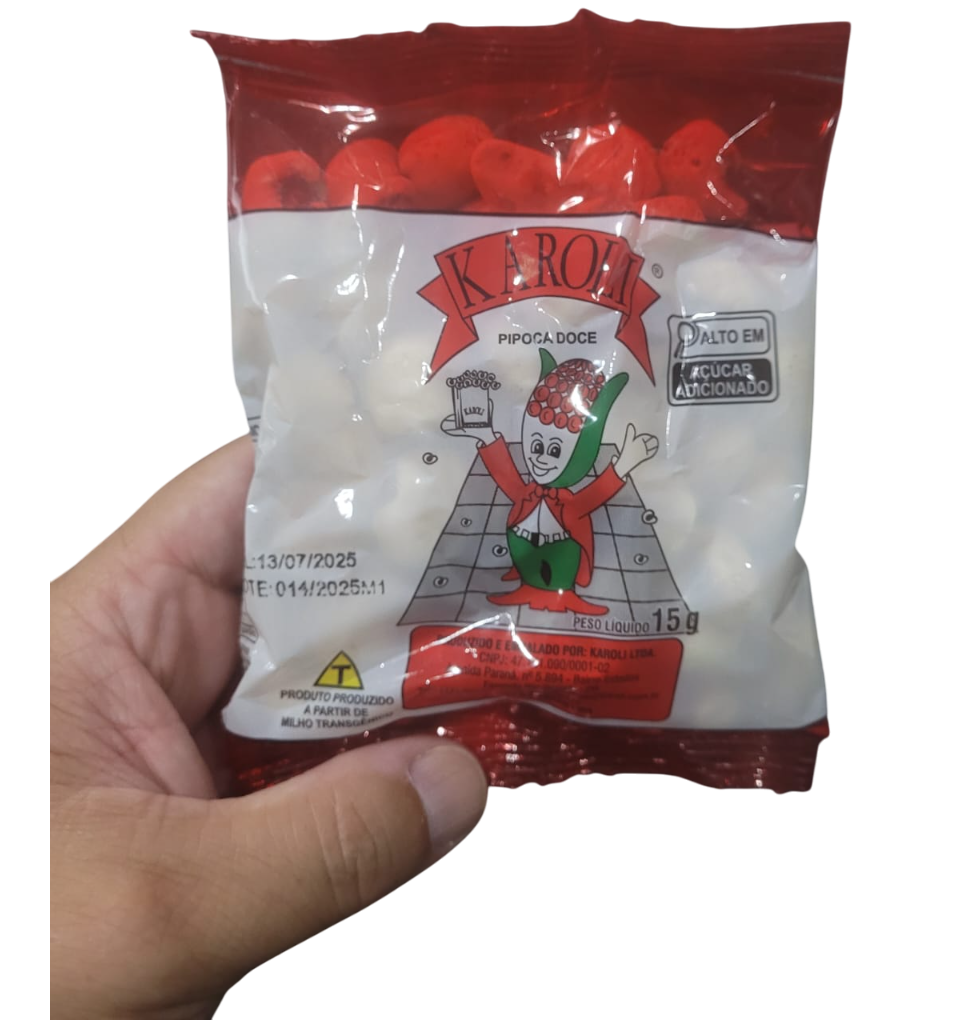 Pipoca Doce para Festa Fardo c/ 50 pacotes de 15 gr - Caemar Alimentos