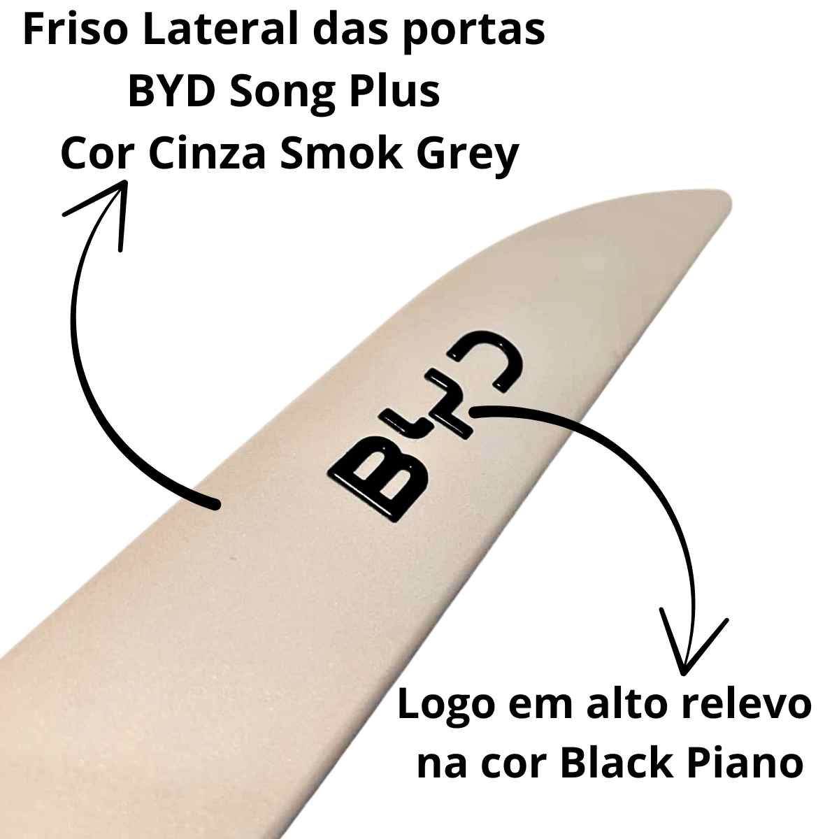 Frisos laterais BYD SONG PLUS Smoke Grey Nome black piano - FK Parts