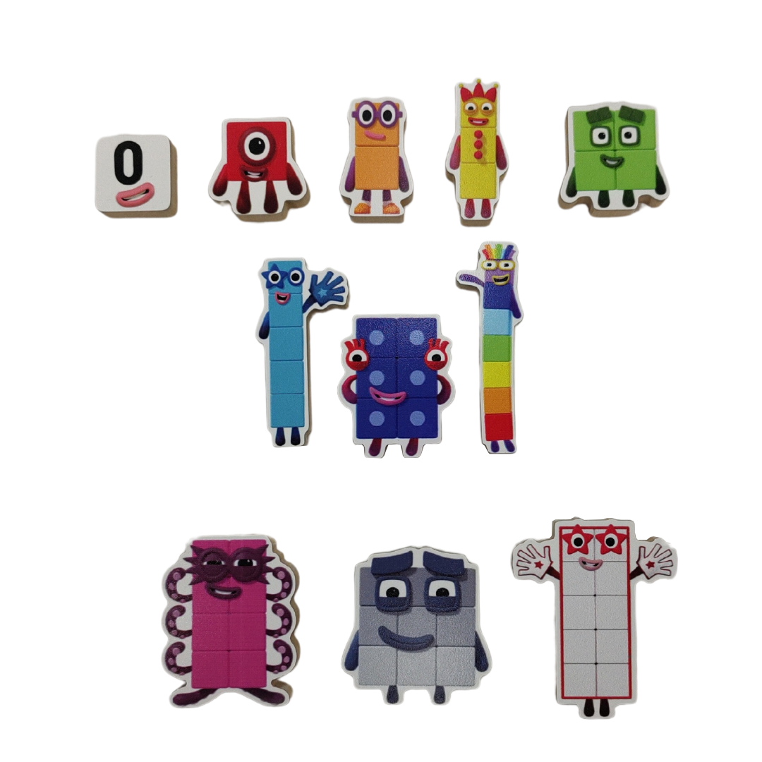 Numberblocks Personagens 0-100 Bonecos de Madeira 38 peças Brinca Mais ...