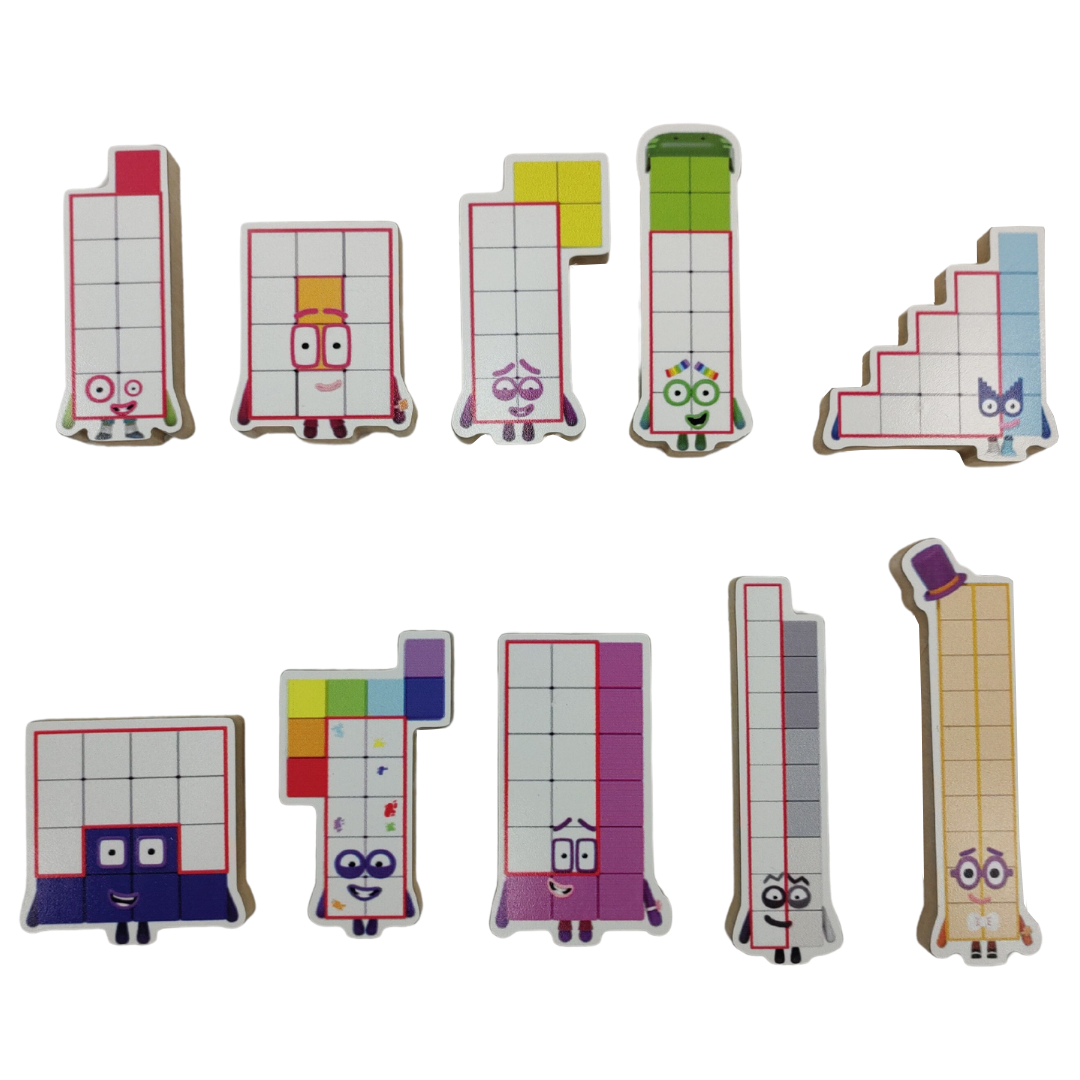 Numberblocks Personagens 0-100 Bonecos de Madeira 38 peças Brinca Mais ...