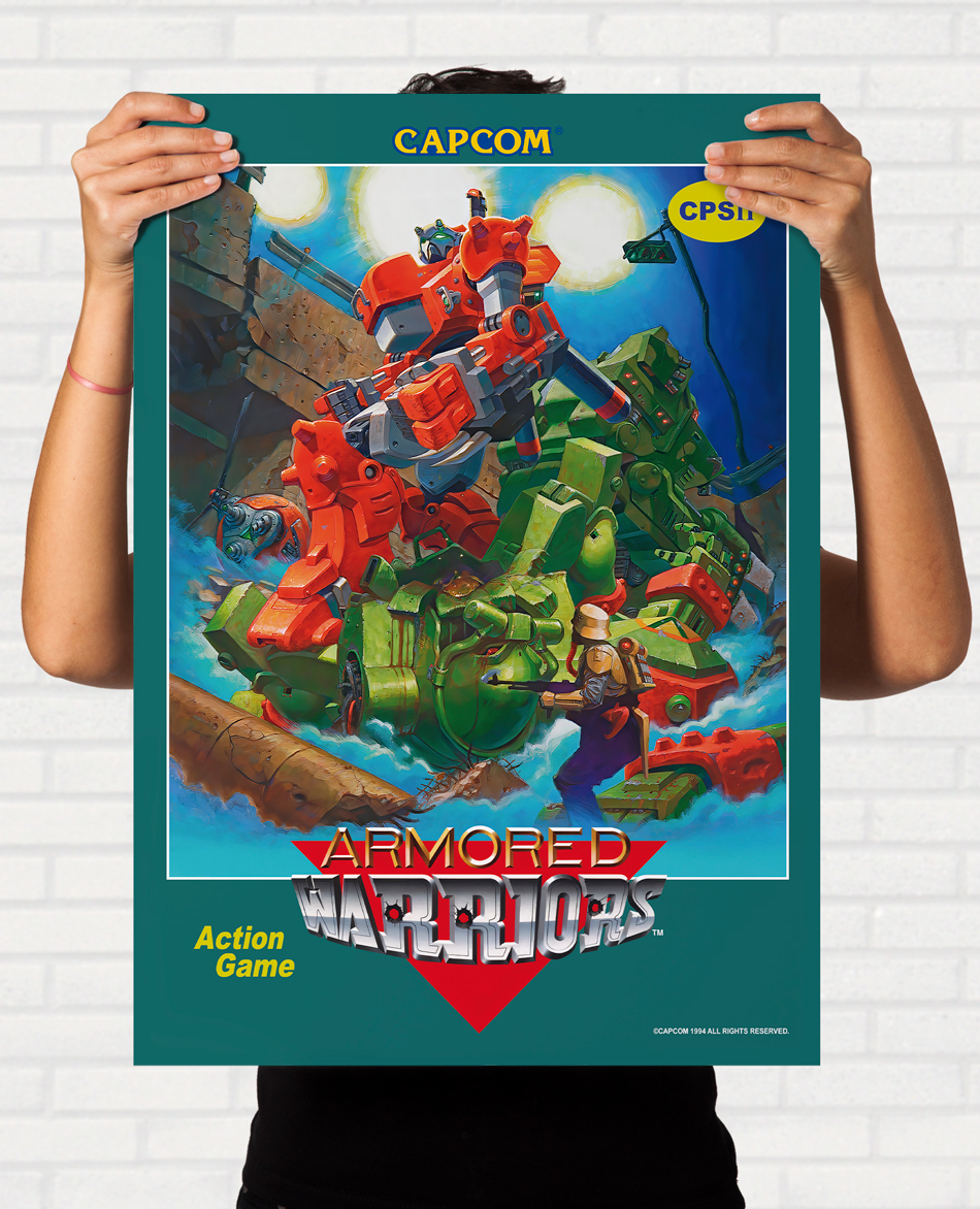 Quadro Armored Warriors - Pôster Arcade Capcom - Final Frame Quadros ...