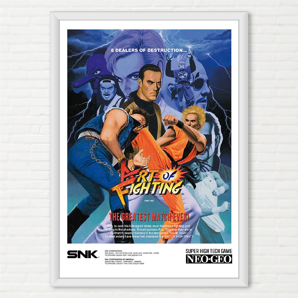 Quadro Art of Fighting - Pôster Arcade SNK - Final Frame Quadros ...