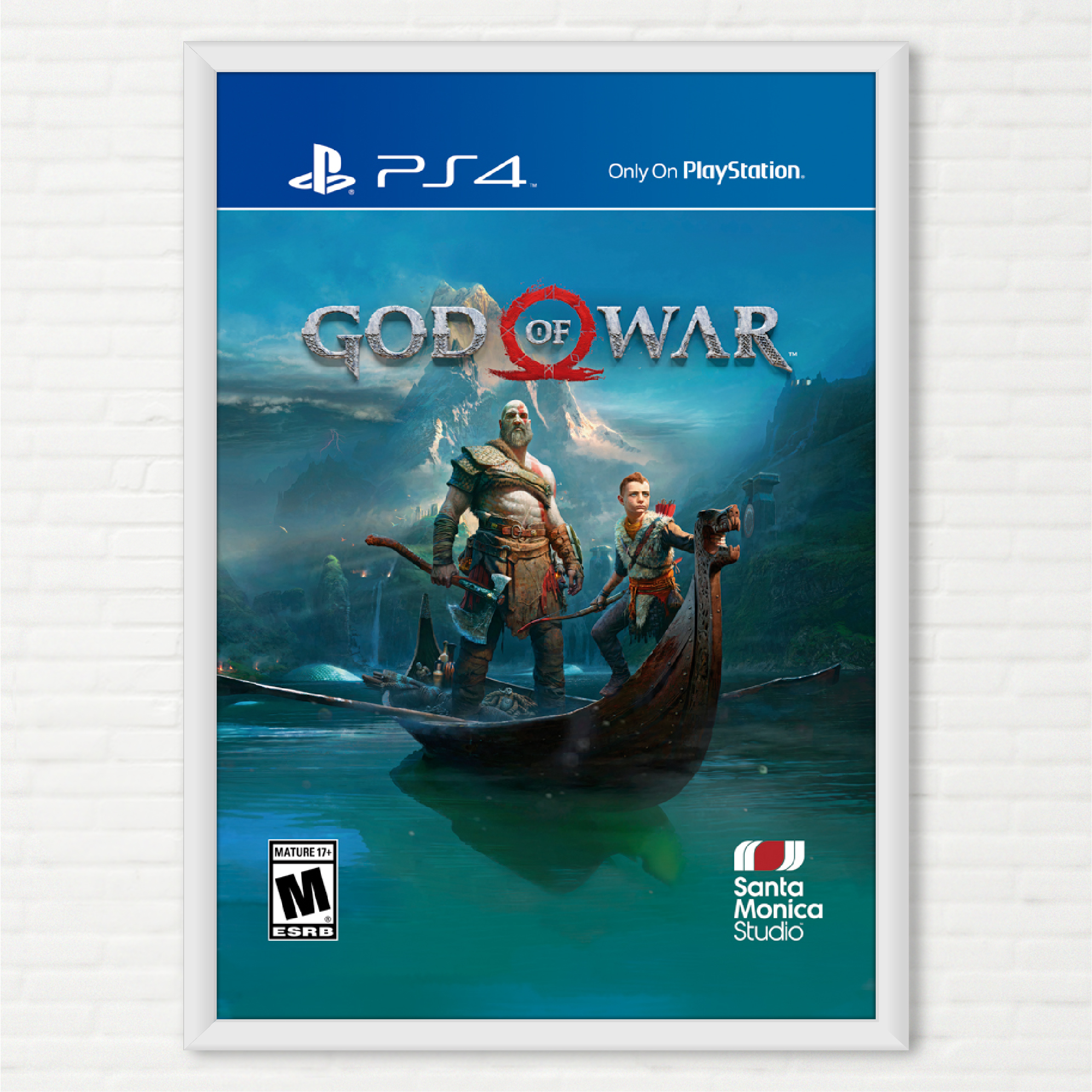Quadro Capa do God of War - Sony Playstation 4 Americano - Final Frame ...