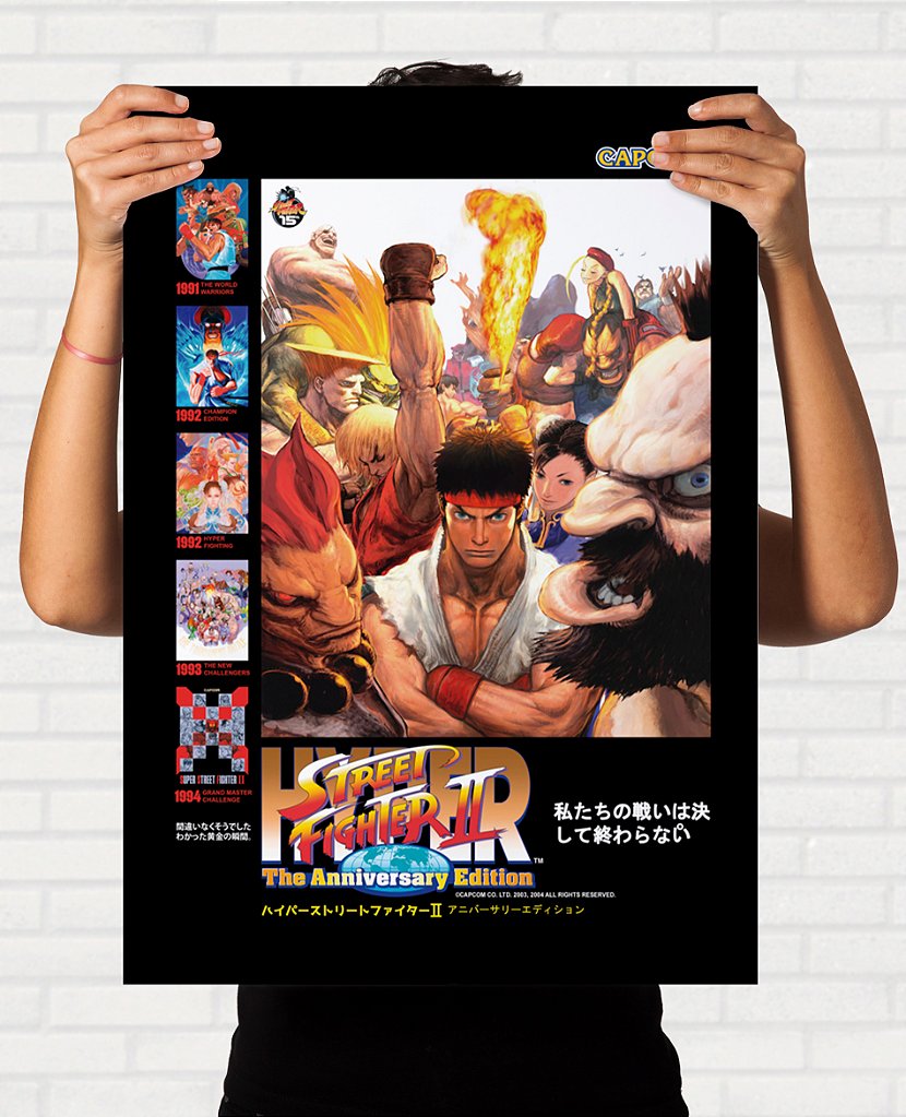 Quadro Hyper Street Fighter II The Anniversary Edition - Pôster Arcade - Final Frame Quadros ...