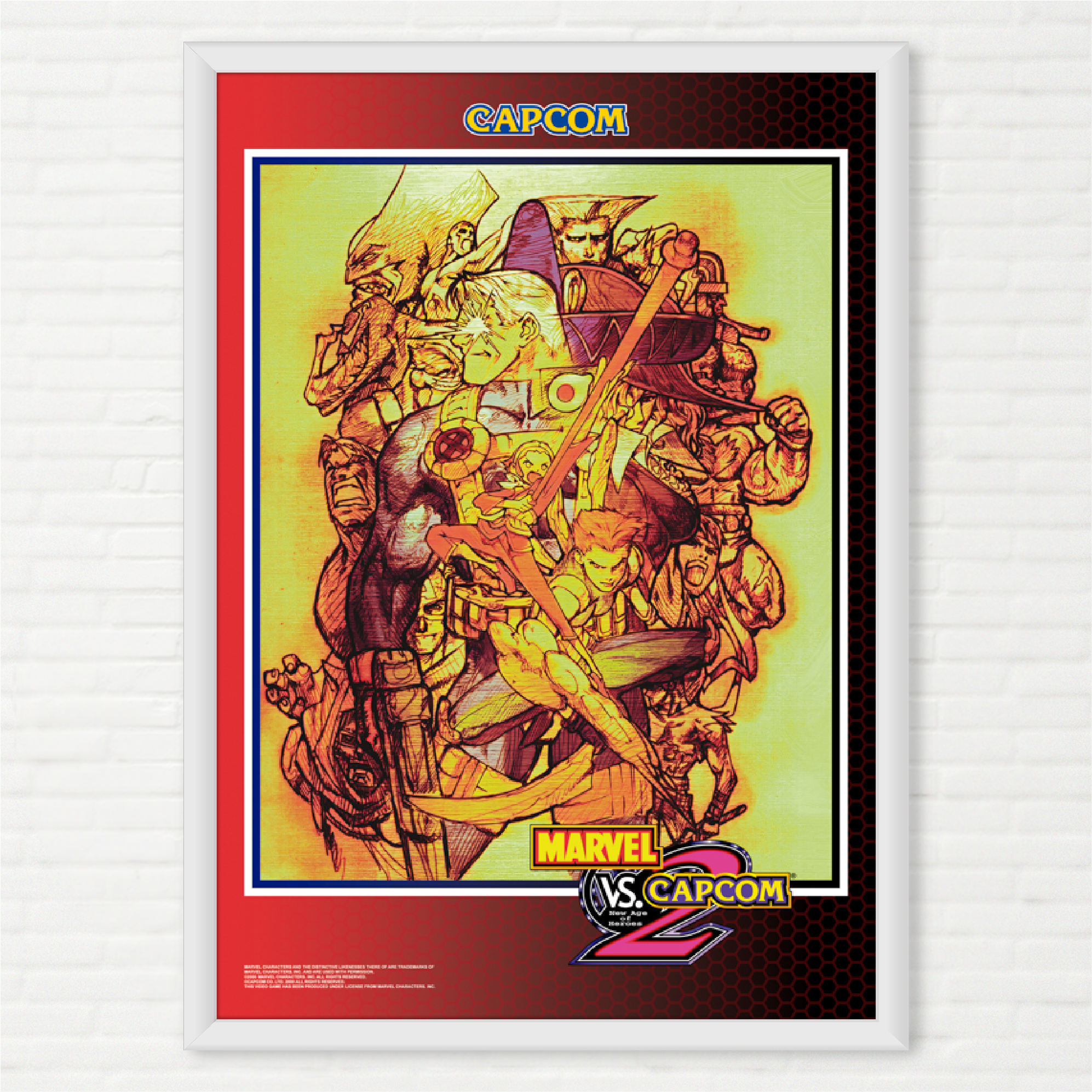 Quadro Marvel vs Capcom 2 - Arcade Pôster Capcom Americano - Final ...
