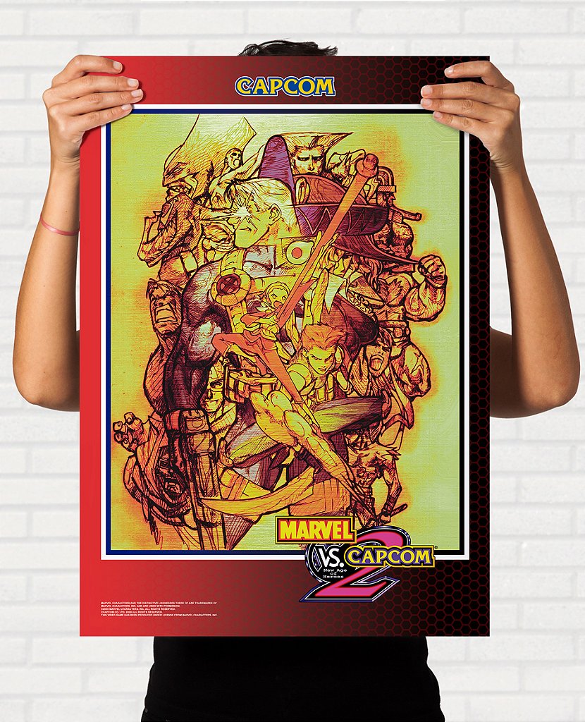 Quadro Marvel vs Capcom 2 - Arcade Pôster Capcom Americano - Final ...