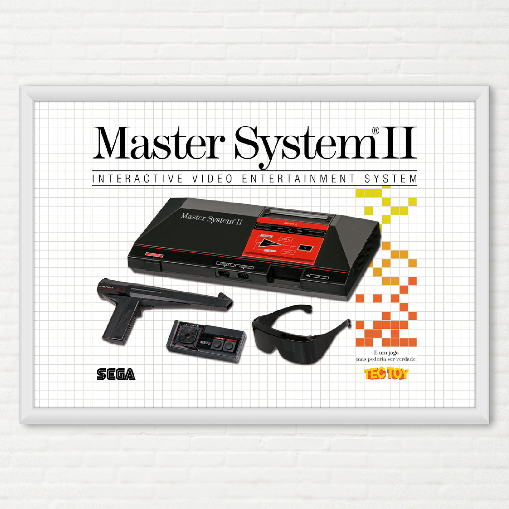 Quadro Arte da Caixa Master System II TecToy - Brasileiro - Final Frame ...
