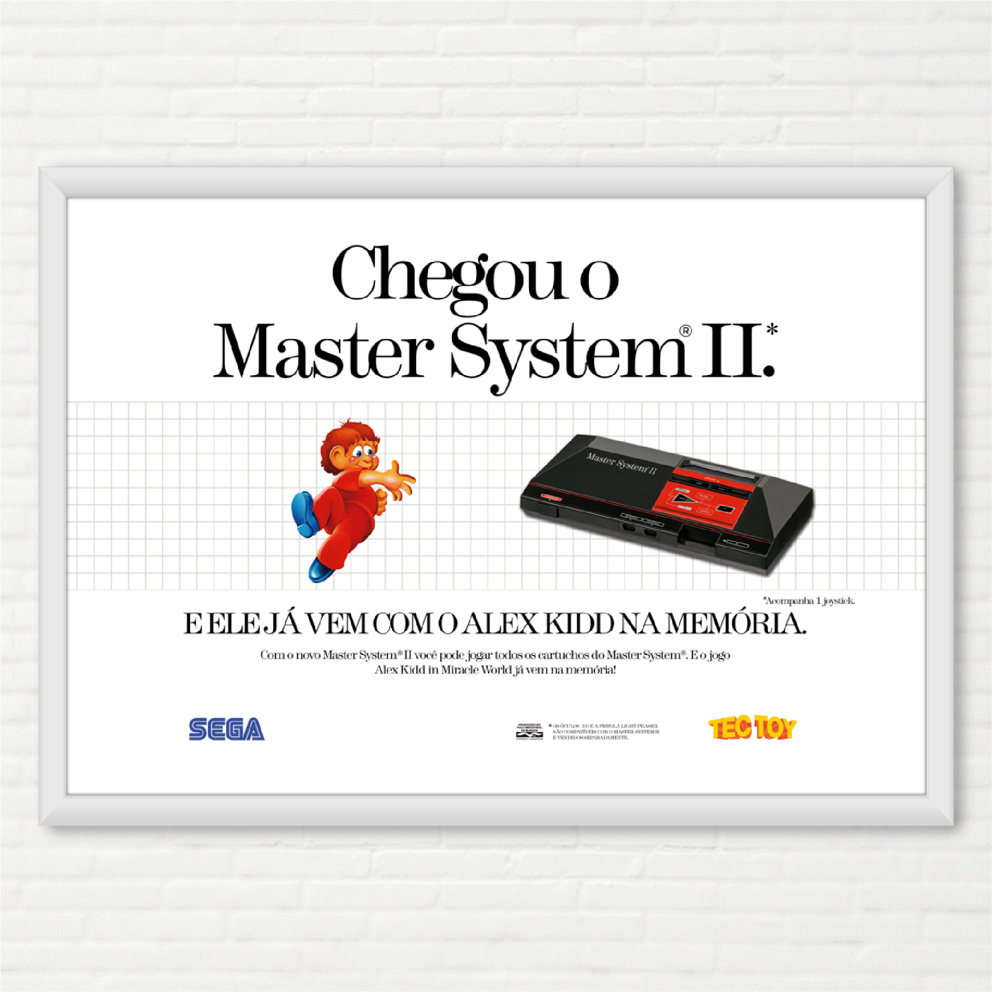 Quadro Alex Kidd no Master System II TecToy - Propaganda Revista ...