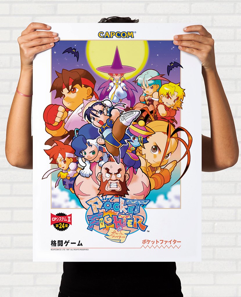 Quadro Pocket Fighter - Arcade Pôster Japonês - Final Frame Quadros ...