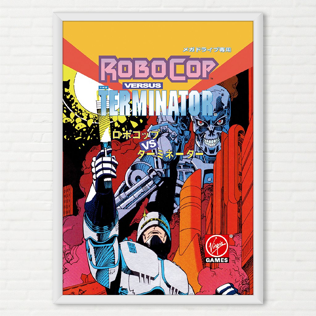 Quadro Capa do Robocop vs Terminator - Sega Mega Drive Japonês - Final ...
