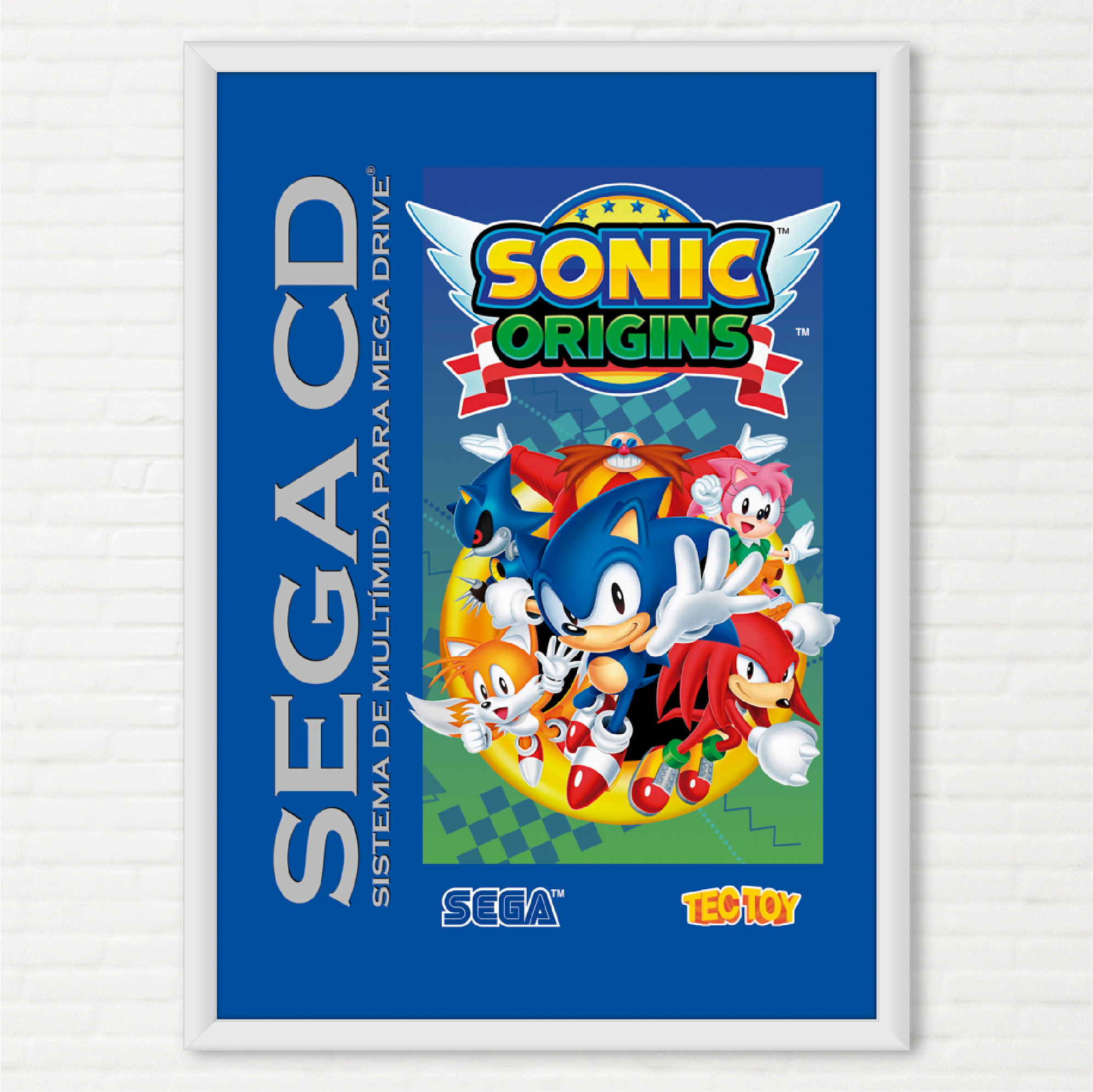 Quadro Capa do Sonic Origins - Sega CD TecToy - Final Frame Quadros Decorativos