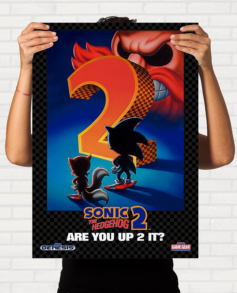 Quadro Sonic The Hedgehog 2 - Pôster Sega Genesis (Mega Drive) - Final ...