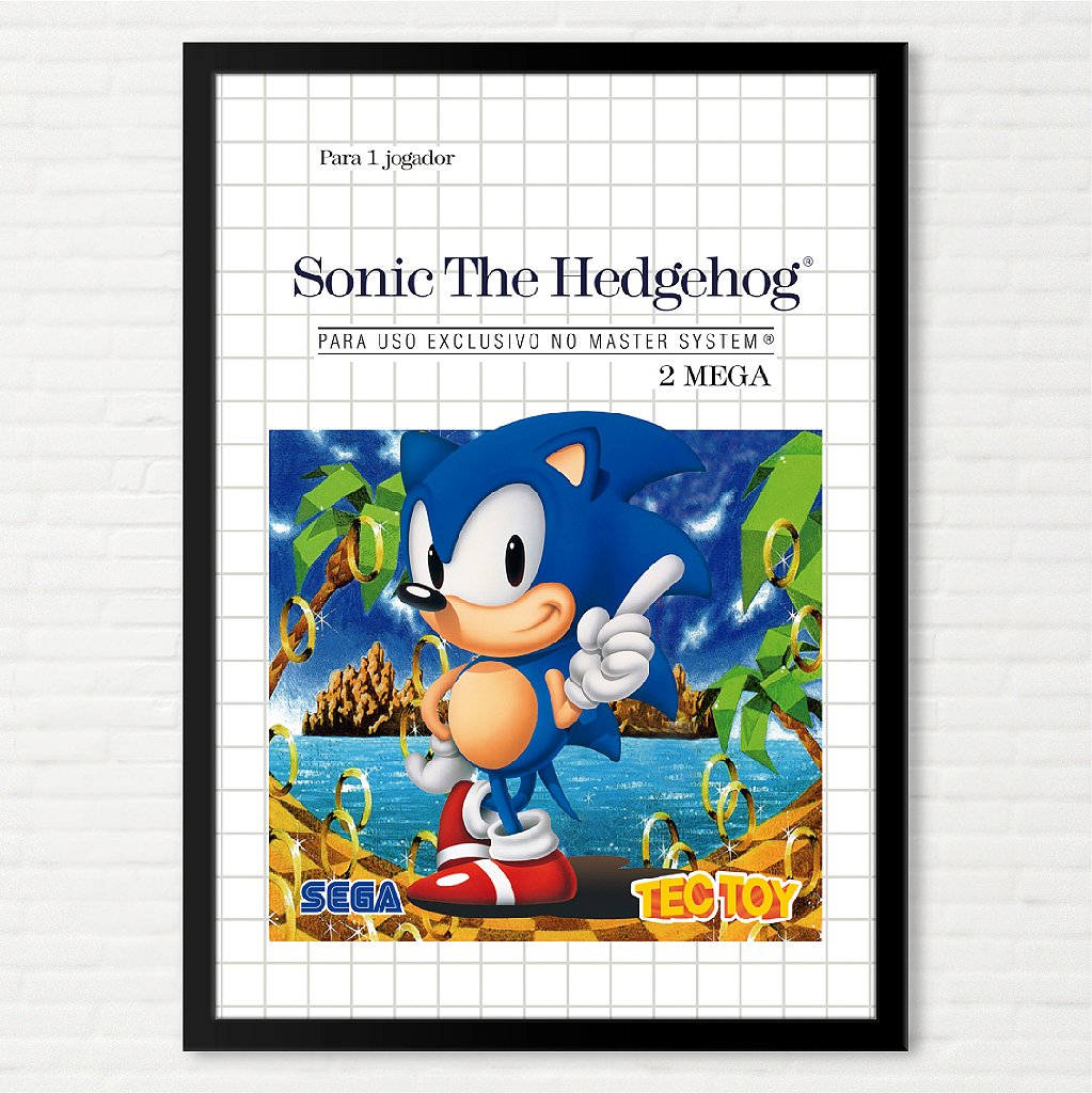 Quadro Capa do Sonic The Hedgehog - Sega Master System TecToy - Final ...