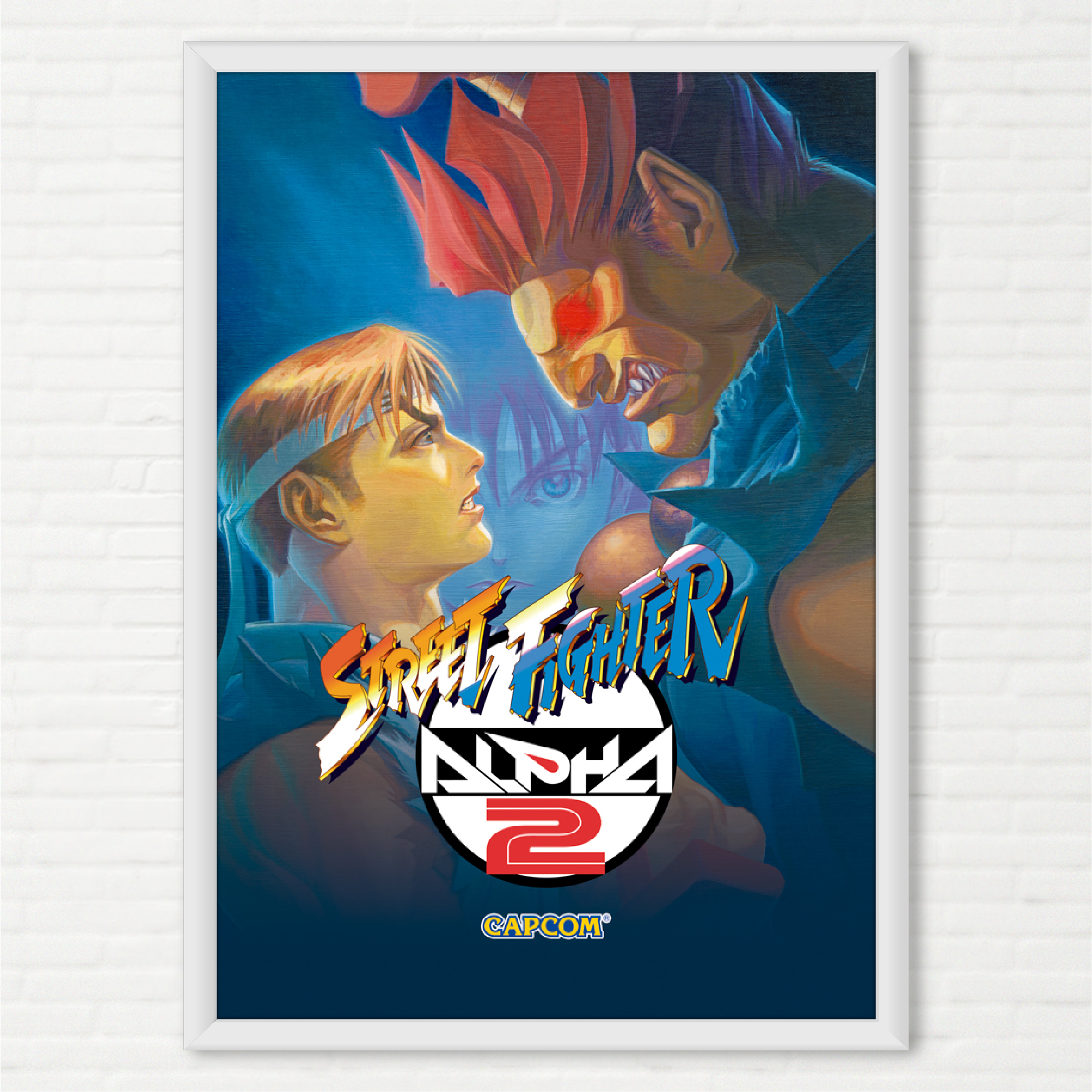 Quadro Street Fighter Alpha 2 Ryu e Akuma - Pôster Arcade Capcom ...
