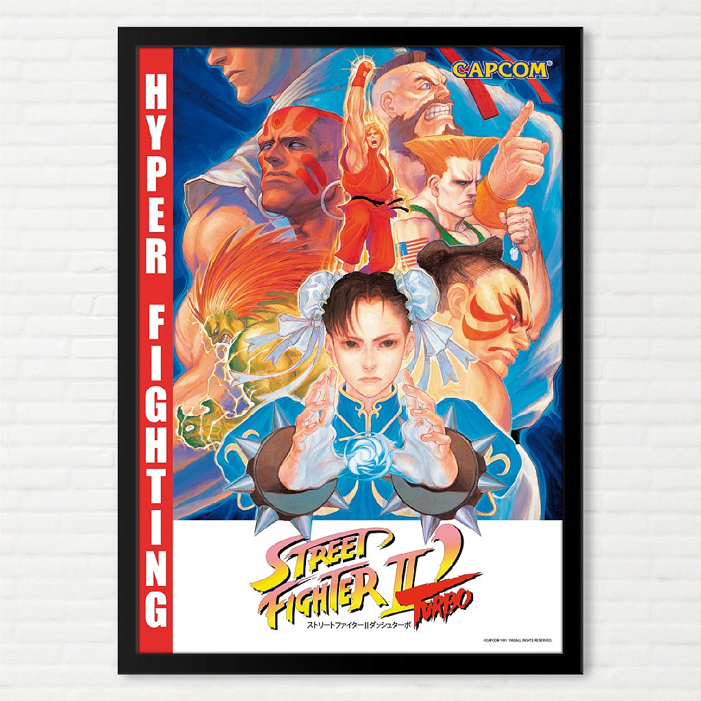 Quadro Street Fighter 2 Hyper Fighting - Pôster Arcade Capcom - Final ...
