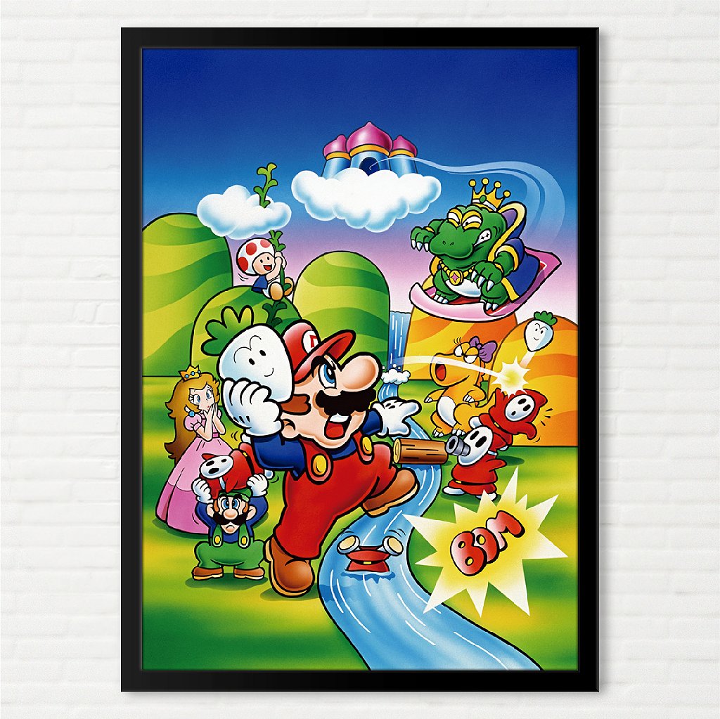 Quadro Super Mario 2 USA Pôster - Famicom (NES) - Final Frame Quadros ...