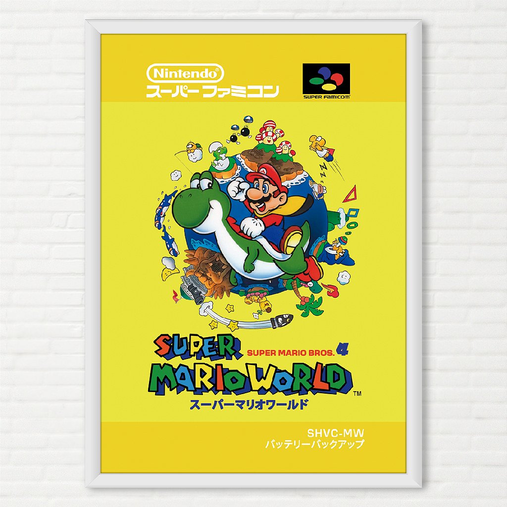 Poster Capa do Super Mario World - Super Famicom (Super Nintendo ...