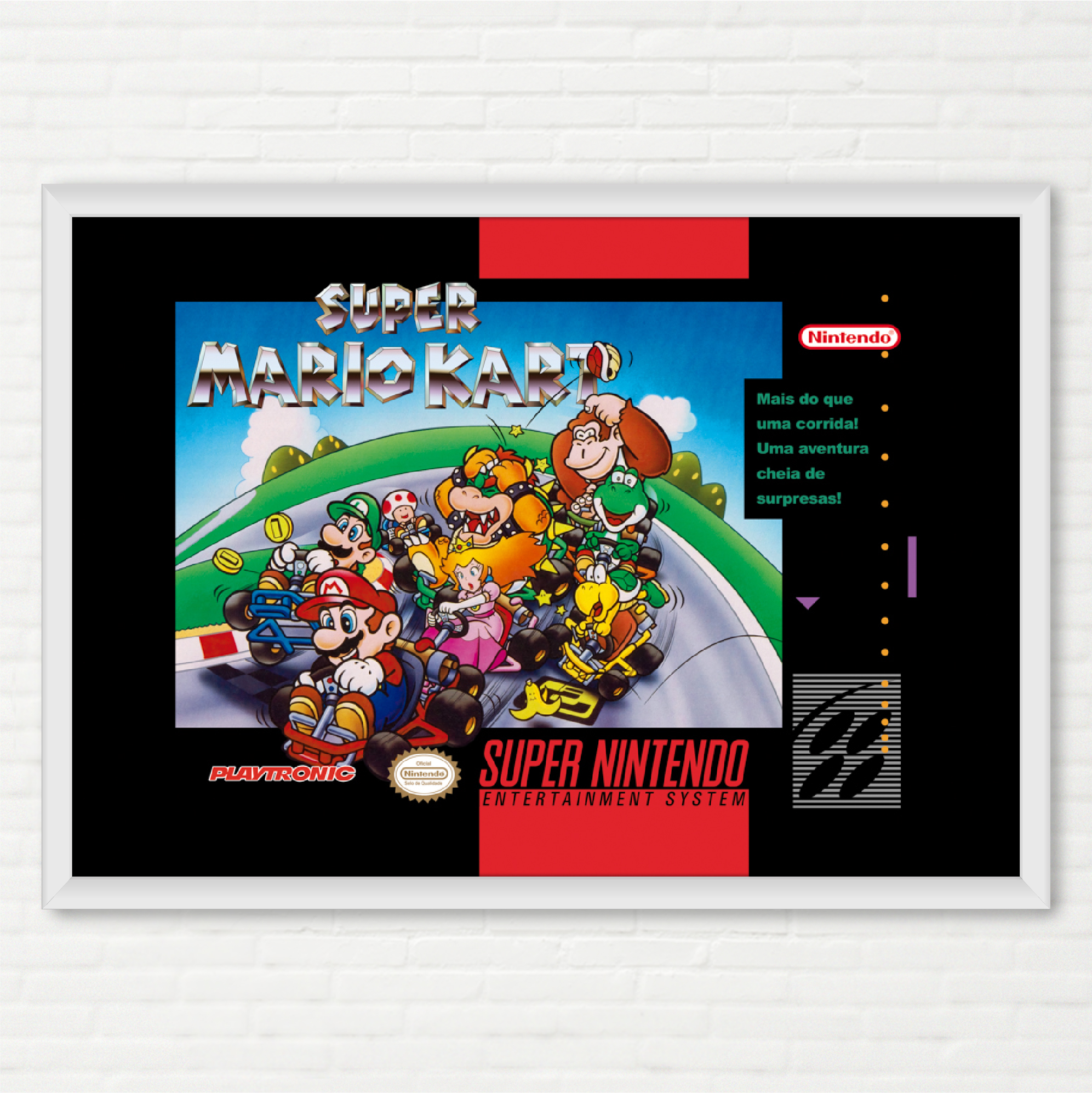 Quadro Capa do Super Mario Kart - Super Nintendo Playtronic - Final ...